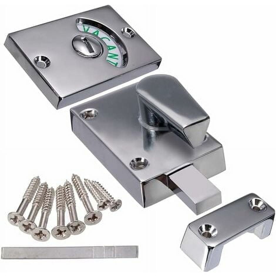 Polished Chrome Door Lock Indicator Toilet Bathroom Latch Vacant ...