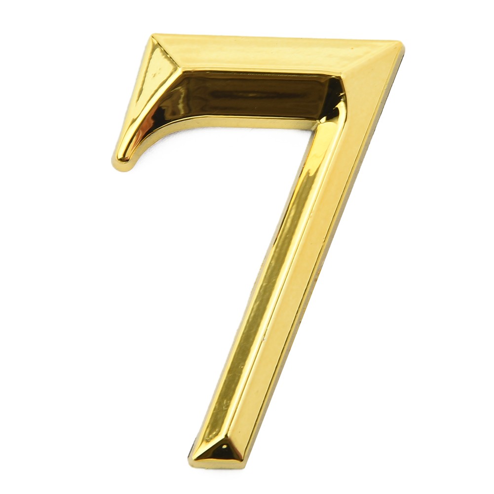 Polished Chrome Gold Door Numbers 0~9 50mm Self-Adhesive House Flat ...