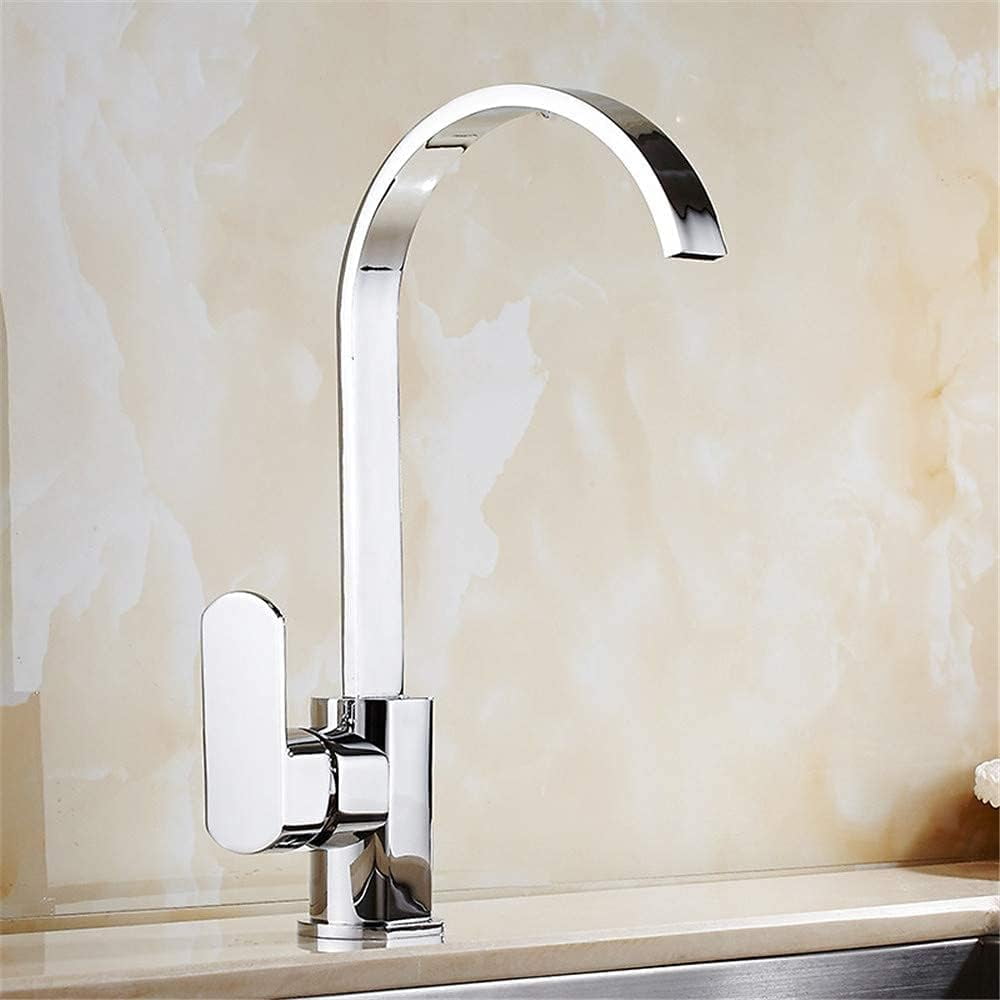 Polished Chrome Kitchen Faucet Kitchen Sink Faucet Hot and Cold Water ...
