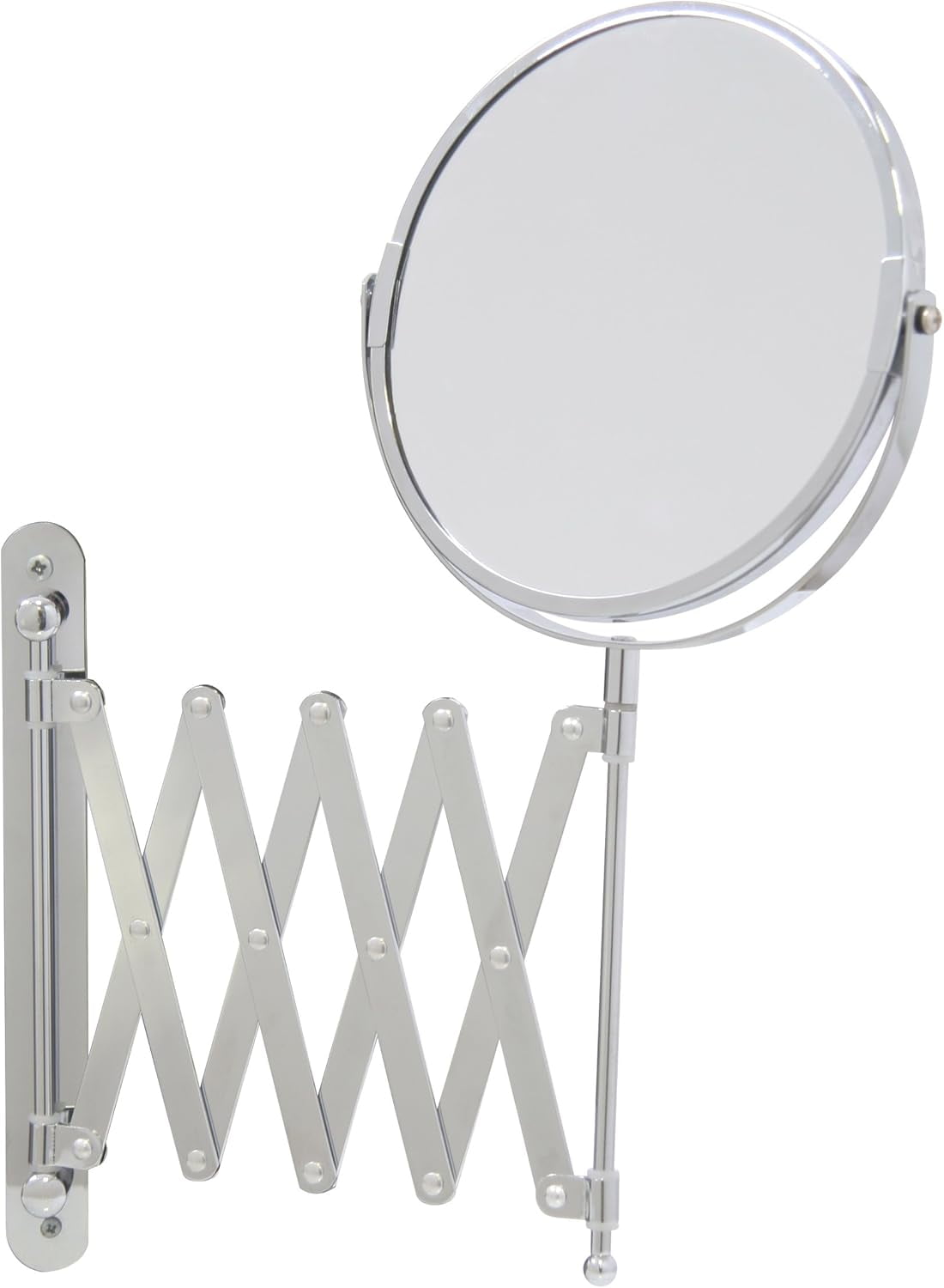 Polished Chrome Wall Mount Mirror, Space Saving Design for Modern Decor ...