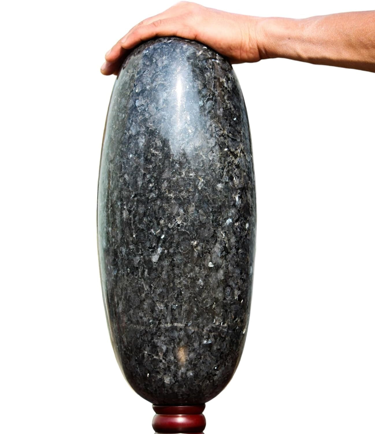 Polished Crystal Lingam Silver Larvikite Large 370mm / 33.4lbs ...