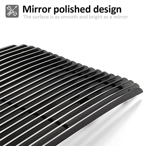 Polished Grill Fits Ford Excursion 2001 with Logo Show Solid Aluminum ...