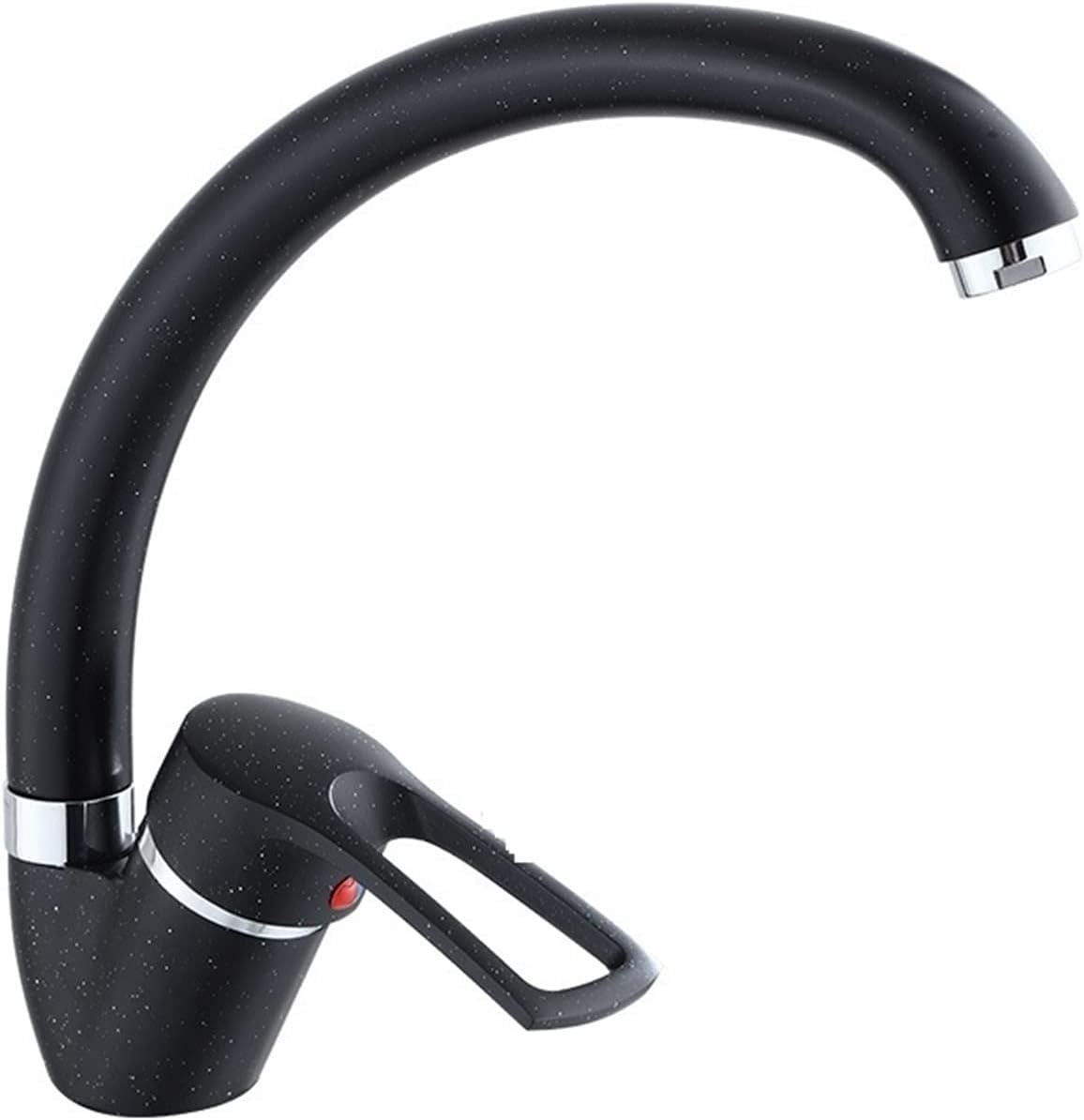 Polished Kitchen Basin Faucet Cold and Hot Chrome Black 360 Rotating ...