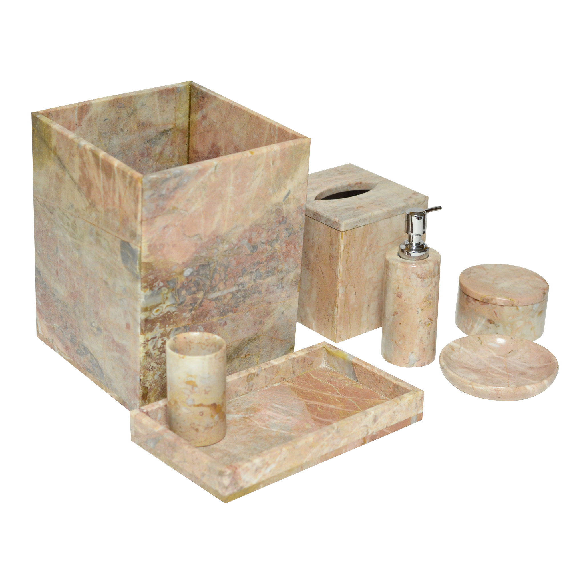 Rembrandt Home LPBTH 7 Piece Grape Purple Marble Bath Set - Walmart.com