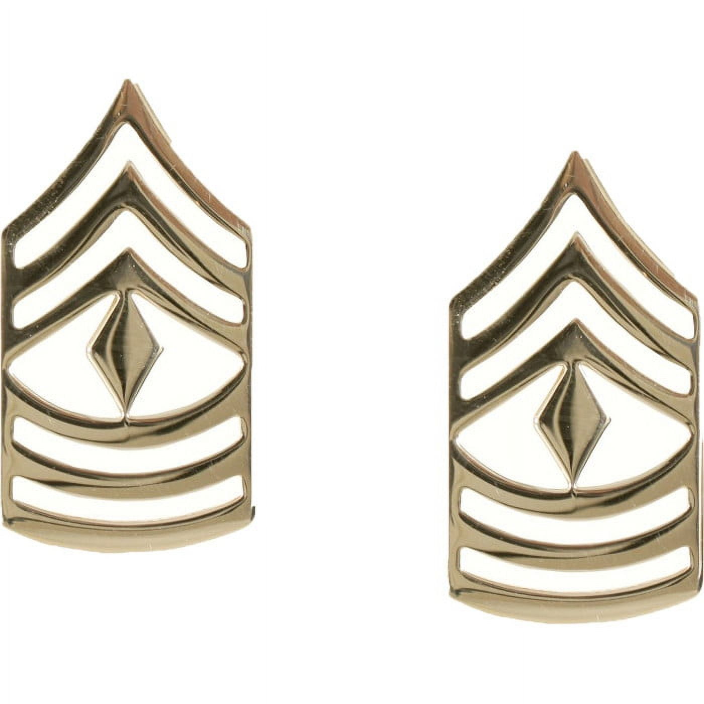 Polished - Military First Sergeant Pin-On Insignia Pair 1SG - Walmart.com