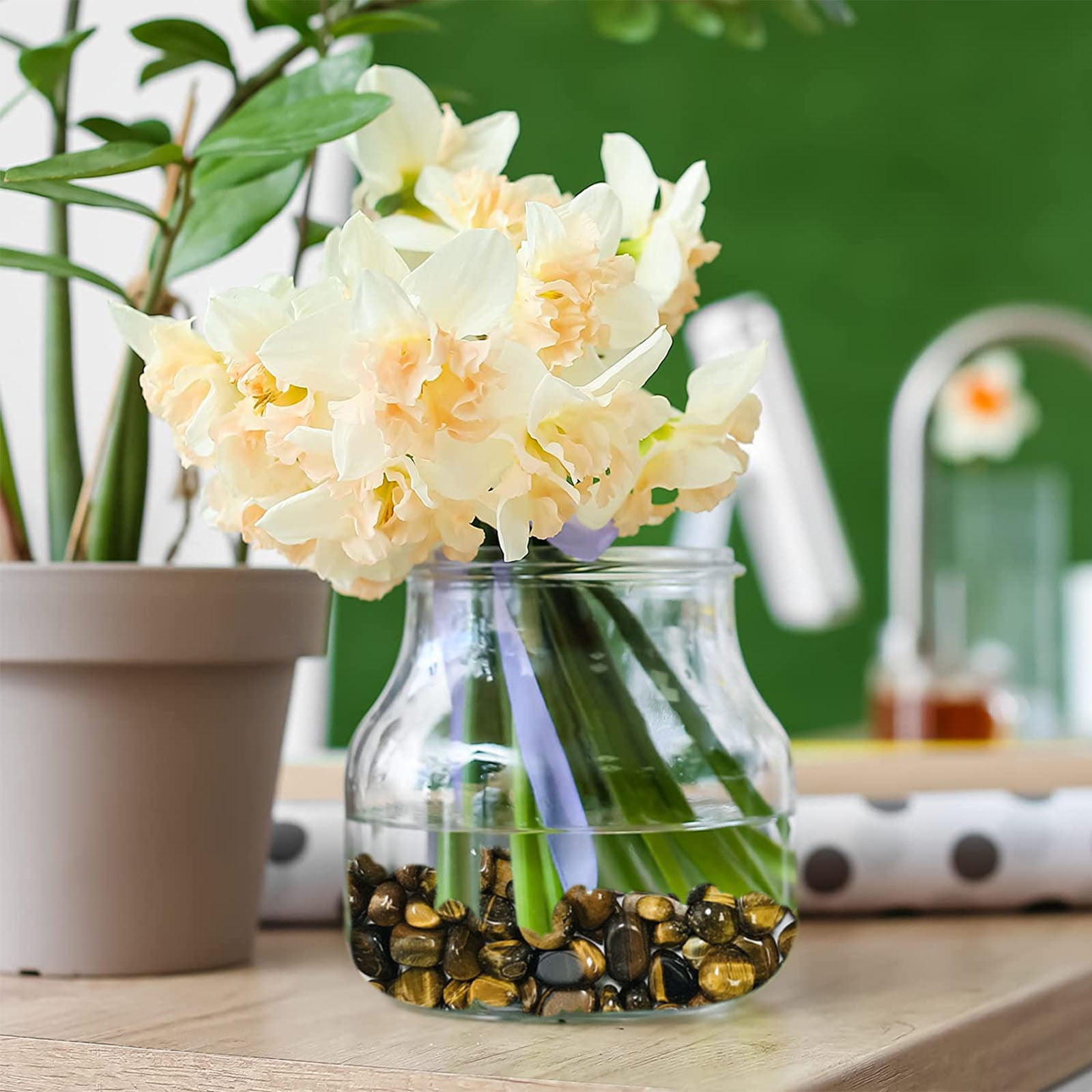 Polished Pebbles ， Gravel Size Natural Decorative Smooth White River ...