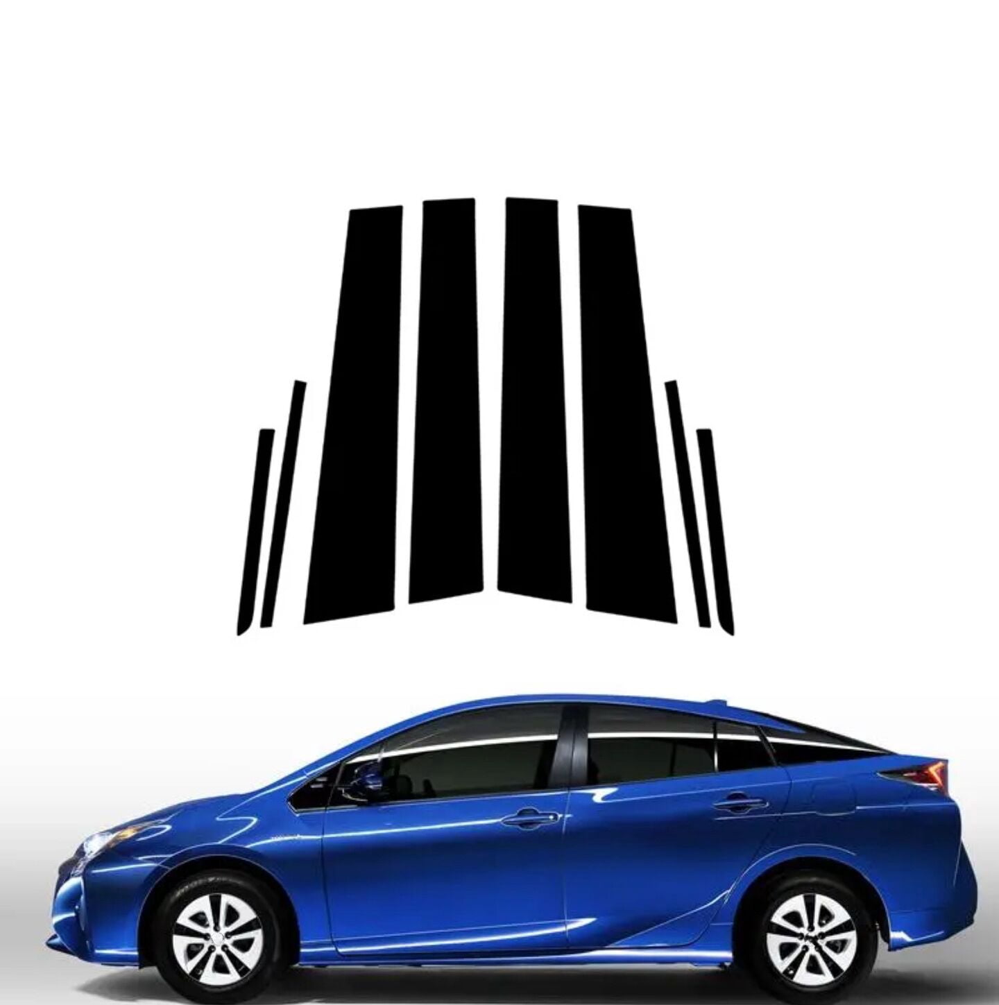 Polished Pillar Posts for Toyota Prius 2016 2017 2018 2019 2020 2021 ...