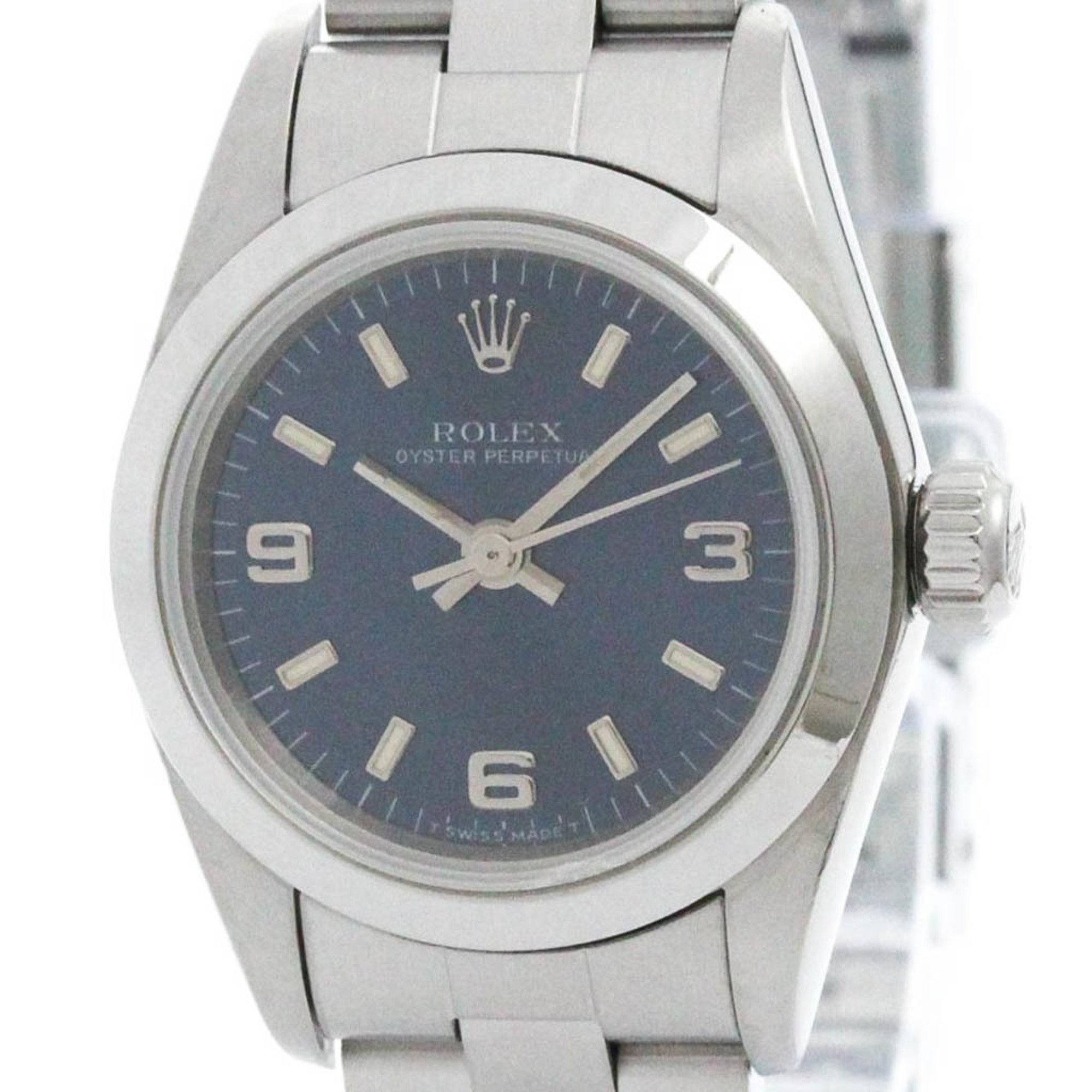 Pre-Owned Polished ROLEX Oyster Perpetual 67180 U Serial Automatic ...