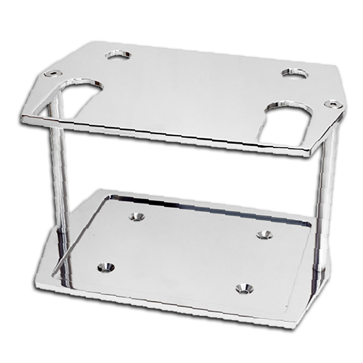 Polished Smooth Aluminum Battery Tray Fits Optima 75/25 4 Post ...