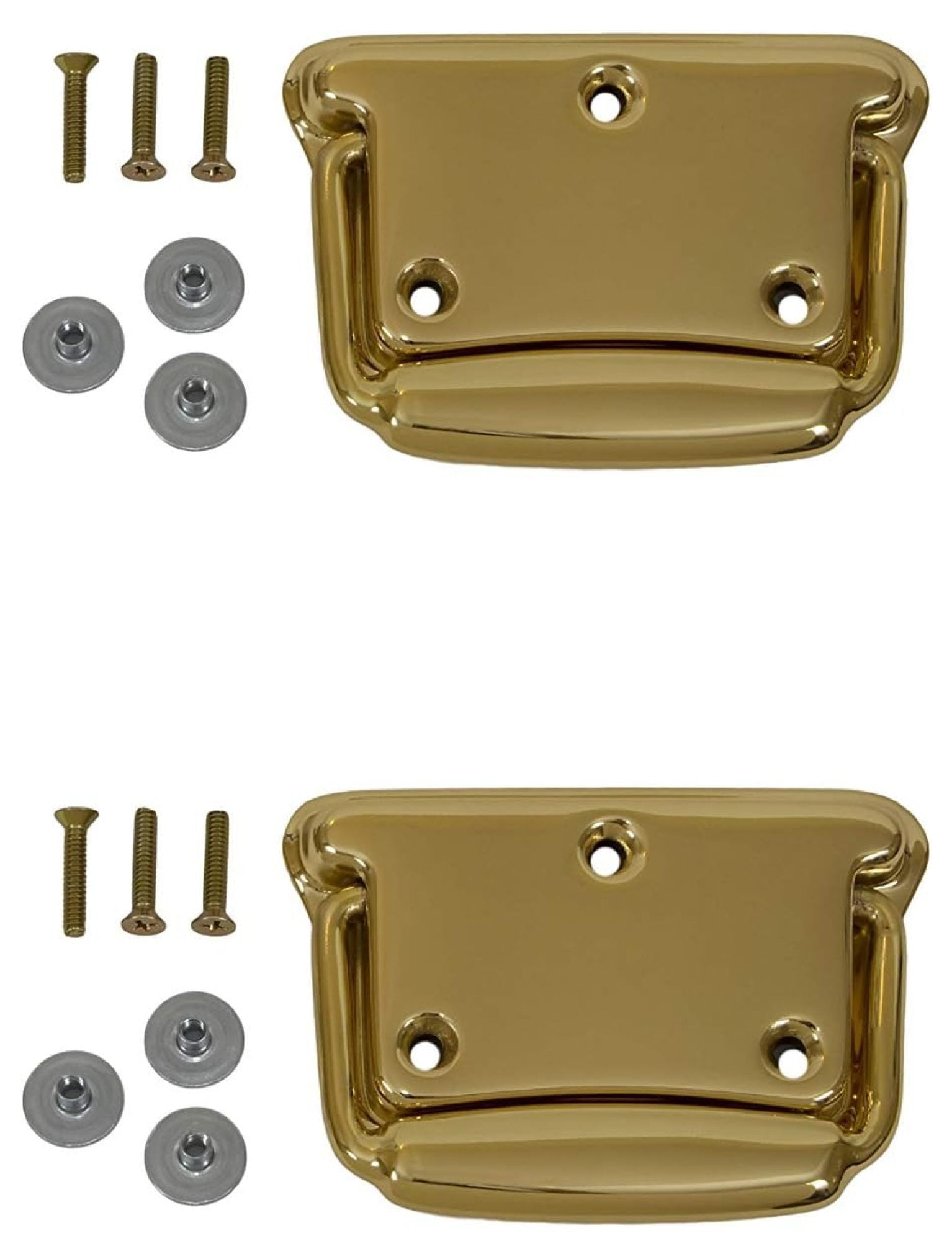 Polished Solid Brass Spring Loaded Handle Set - Chest Box and Tack ...