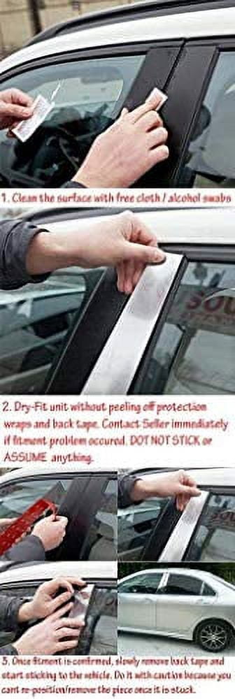 Polished Stainless Steel Center Door Pillar Post Trim Set Designed for ...