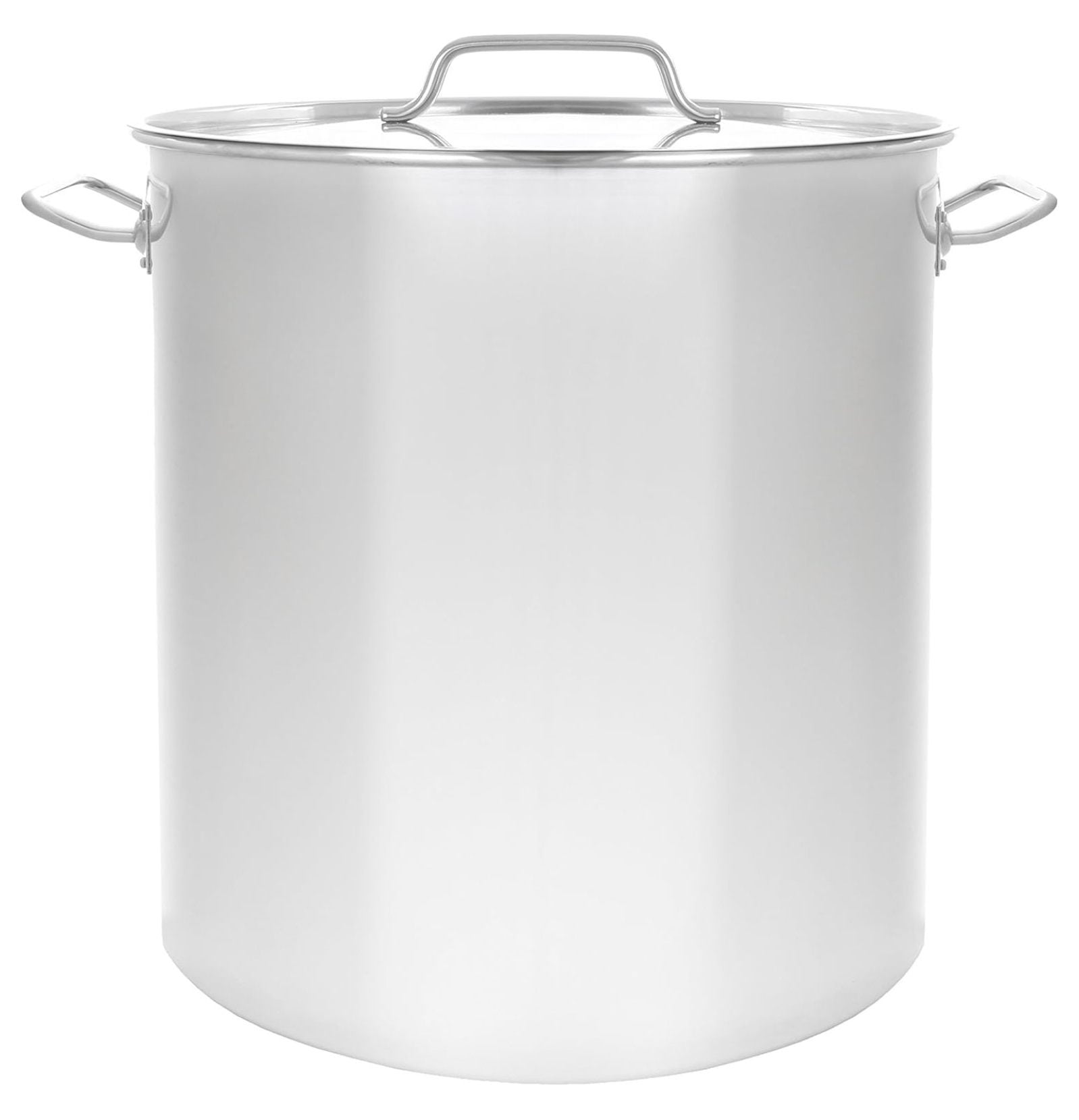 Polished Stainless Steel Stock Pot Brewing Beer Kettle Mash Tun w/Flat ...