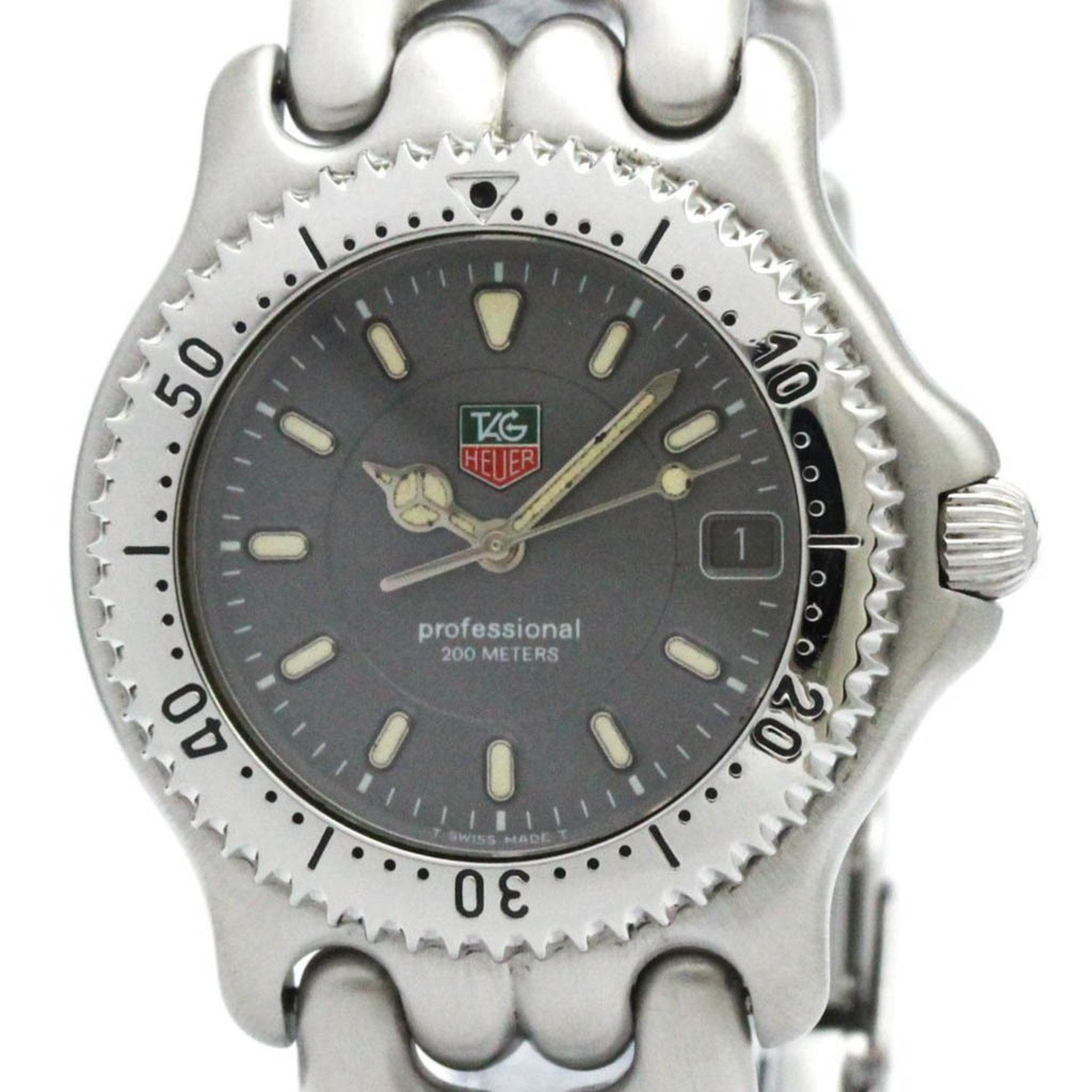 Pre-Owned Polished TAG HEUER Sel Professional 200M Steel Quartz Mens ...