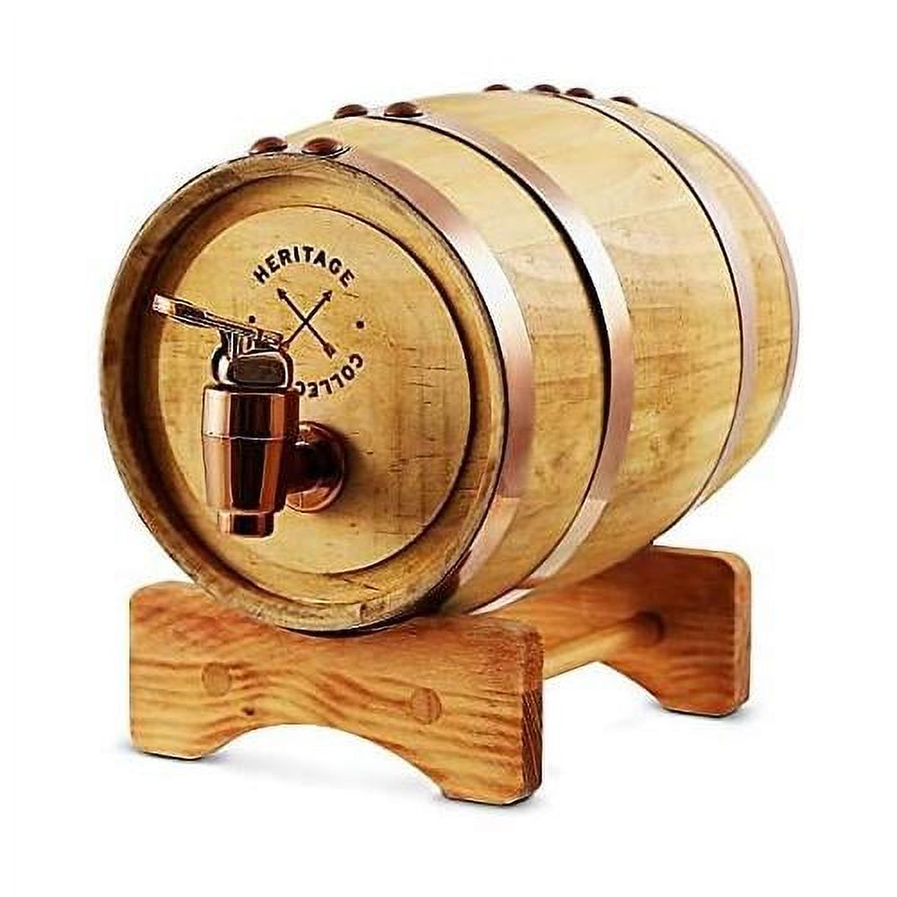 Polished Whiskey Barrel Beverage Dispenser In Brown Age Your Own ...