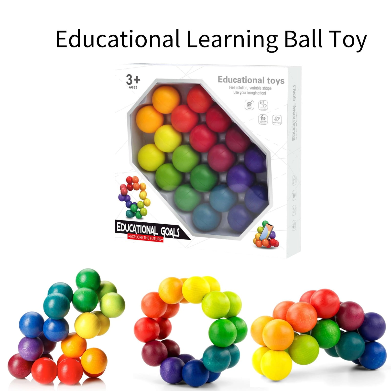 Polished Wood Finish Playable Art Ball,idget Toys for Adults Kids ...