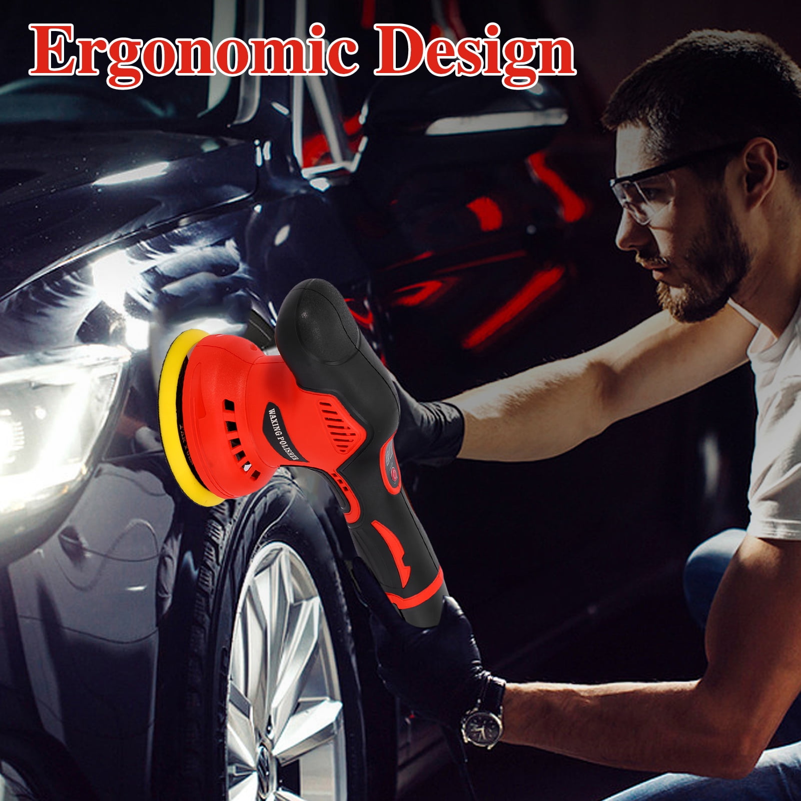 Polishers Cordless Car Buffer Polisher,12V Lithium Rechargeable Battery ...