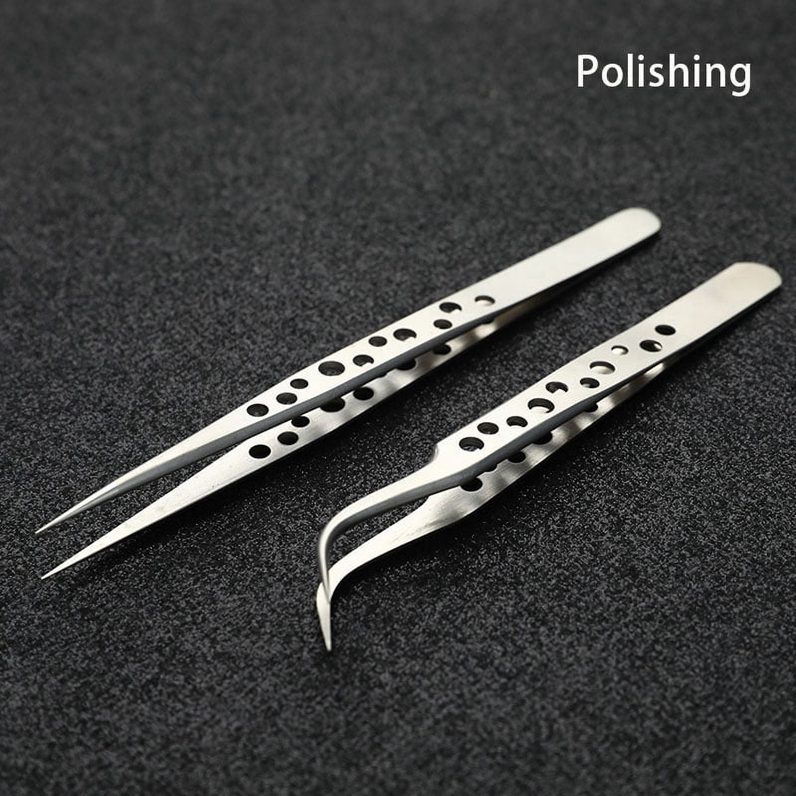 (Polishing) Anti-static Curved Straight Tip Precision Tweezer ...