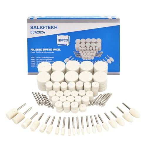 Polishing Buffing Wheel for Rotary Tool, 110PCS Wool Felt Polishing Wheel for Rotary Tool ...