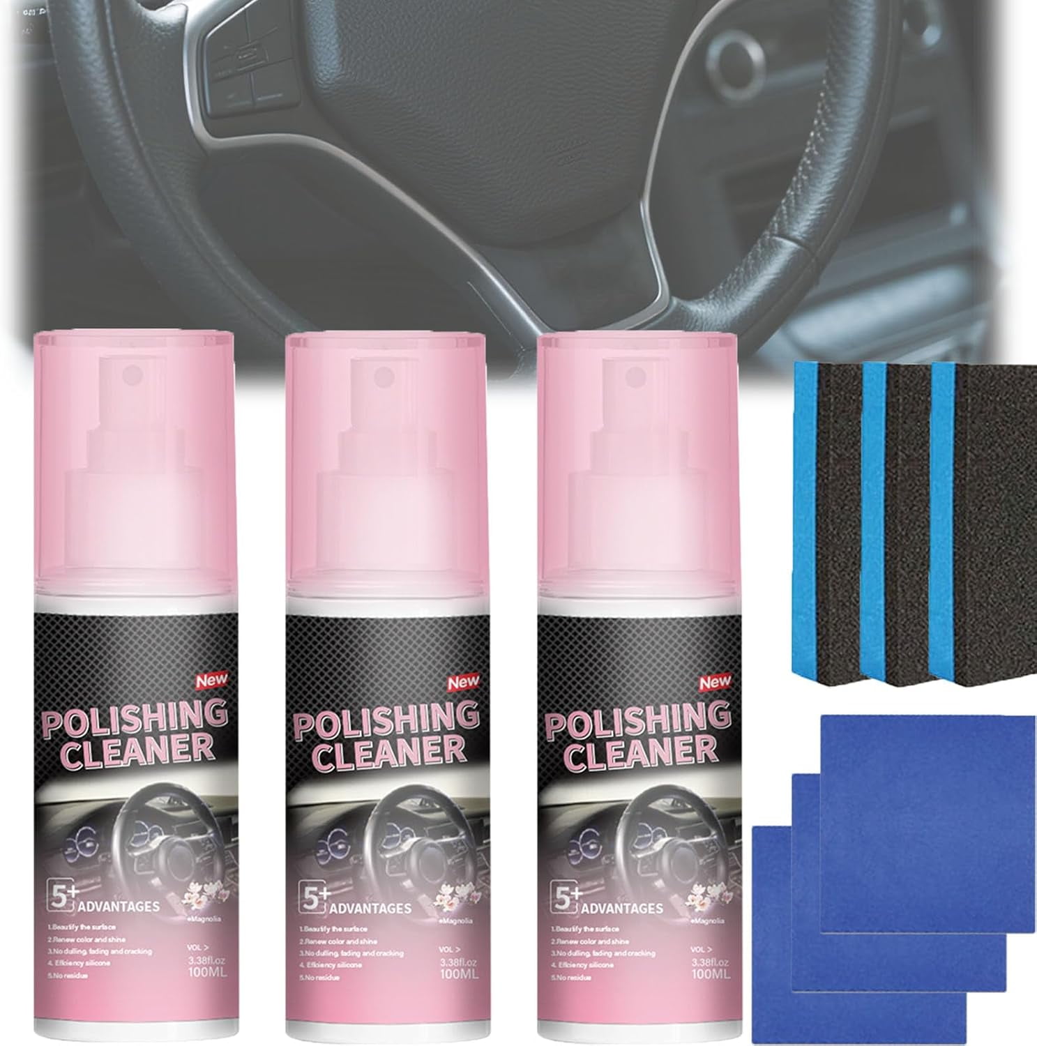 Polishing Cleaner Car Interior, Interior Detailer Spray for Rubber ...