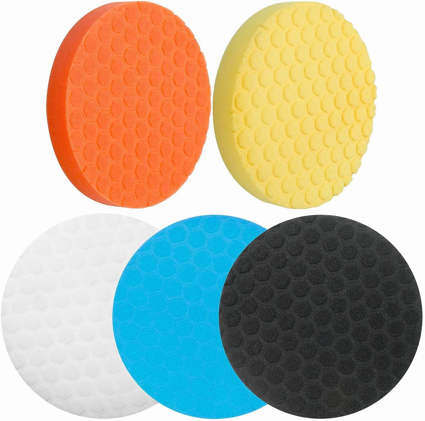 Polishing Pad 7" Car Waxing Polish Foam Sponge Kit Buffer Polisher ...