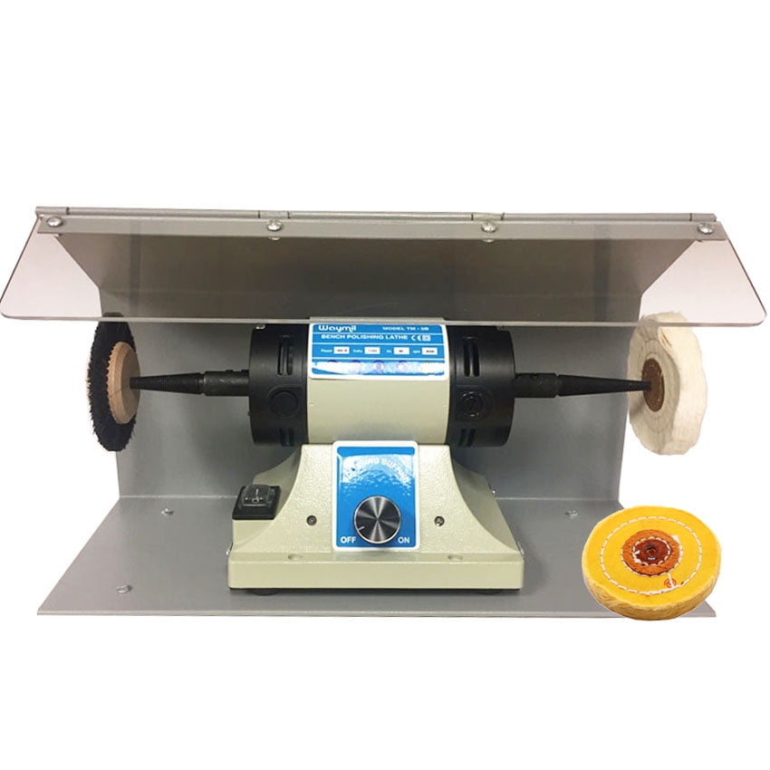 Polishing Powerful Motor Lathe Bench Top Polisher with Splash Guard ...