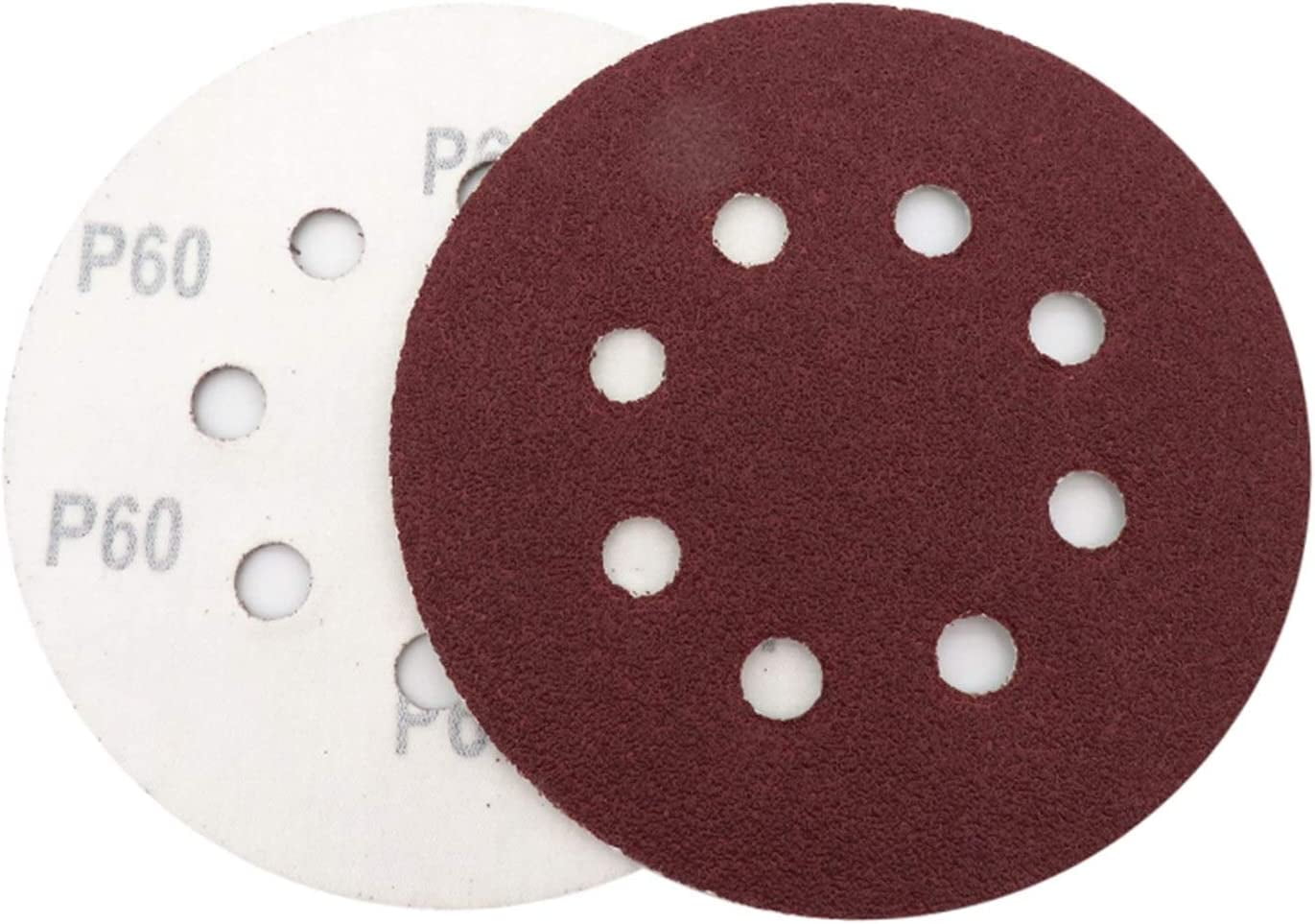 Polishing Sandpaper 20PCS 5 Inch 125MM Sandpaper 8 Hole Hook And Loop ...