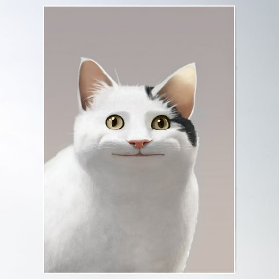 Polite Cat Meme Poster Wall Art, Modern Wall Decor For Living Room ...