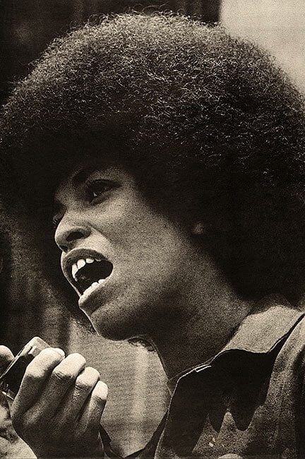 Political Activist Angela Davis Portrait - 12x18 Inch Laminated ...