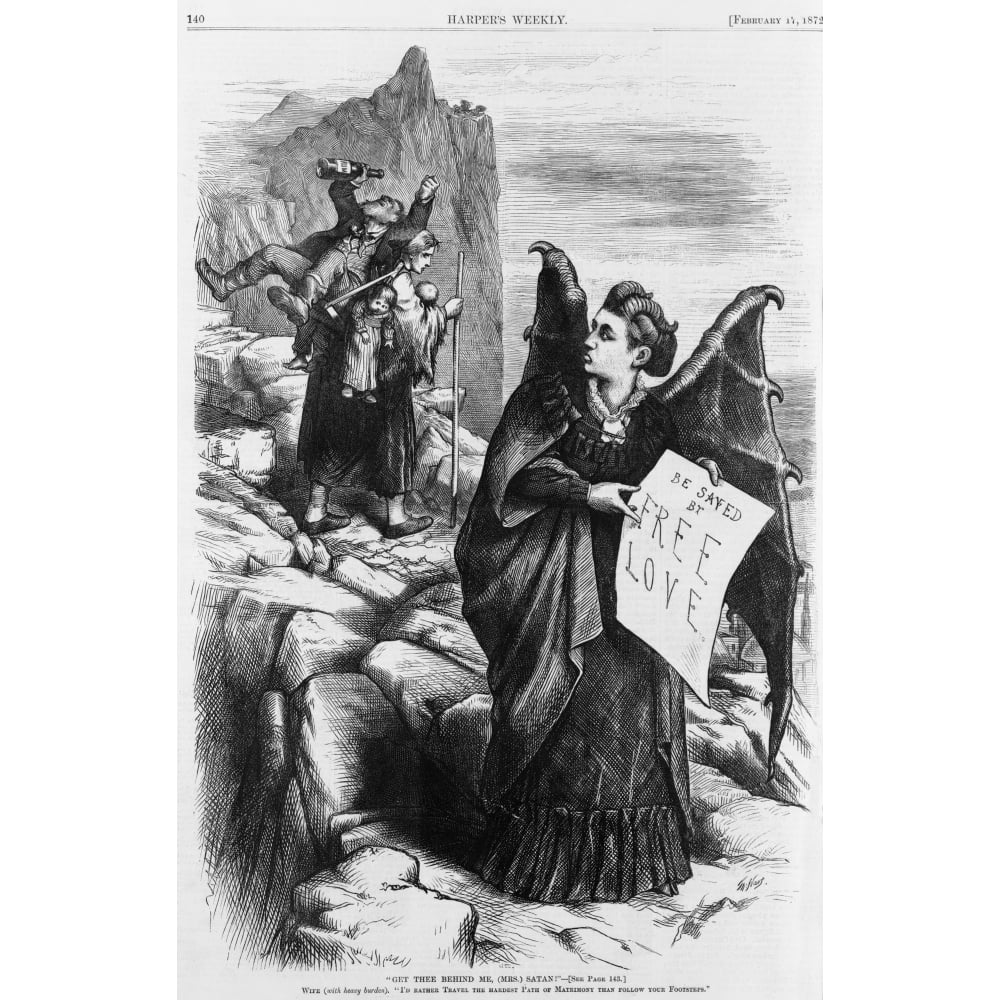 Political Cartoon By Thomas Nast Depicting Victoria Woodhull As The ...