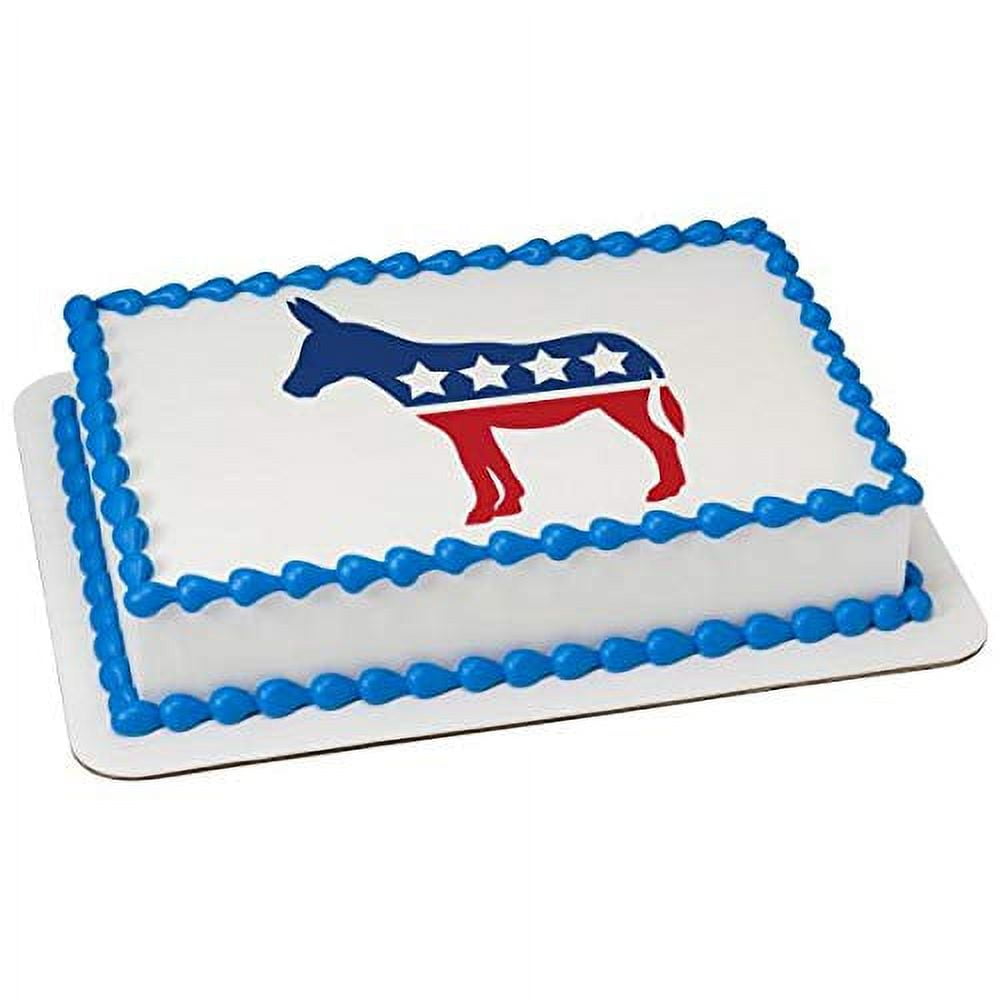 Political Donkey Edible Cake Topper Image - 1/4 sheet - Walmart.com