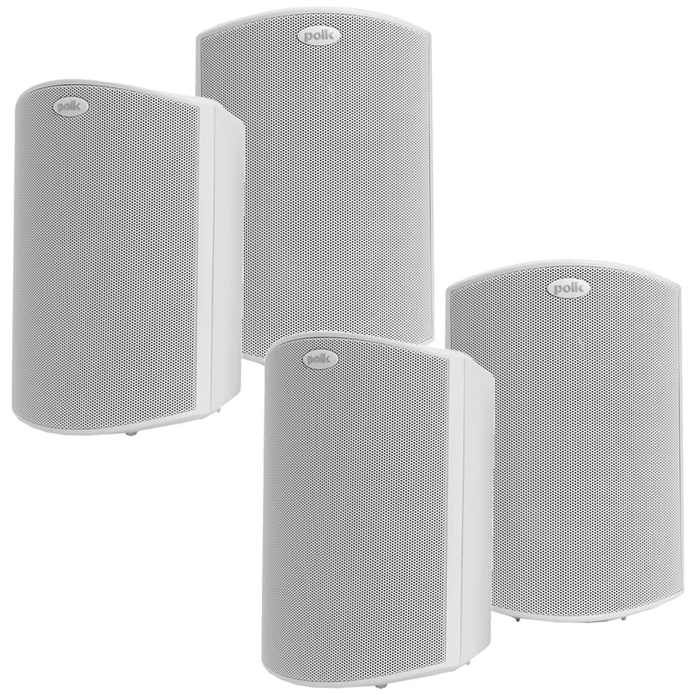 Polk Audio Atrium 6 All Weather Outdoor Loudspeakers - 4 Pack (White ...