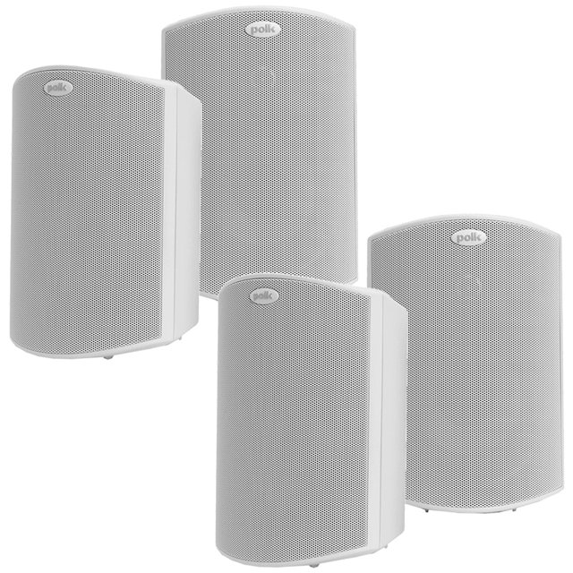 Polk Audio Atrium 6 All Weather Outdoor Loudspeakers - 4 Pack (White ...