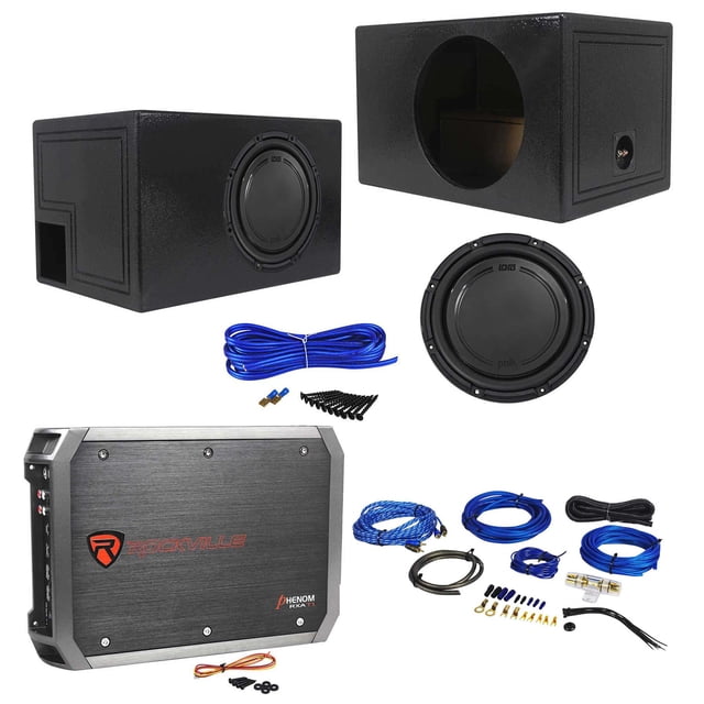 Polk Audio DB1242SVC 12” 1110w Car Subwoofer+Vented Sub Box+Amplifier ...