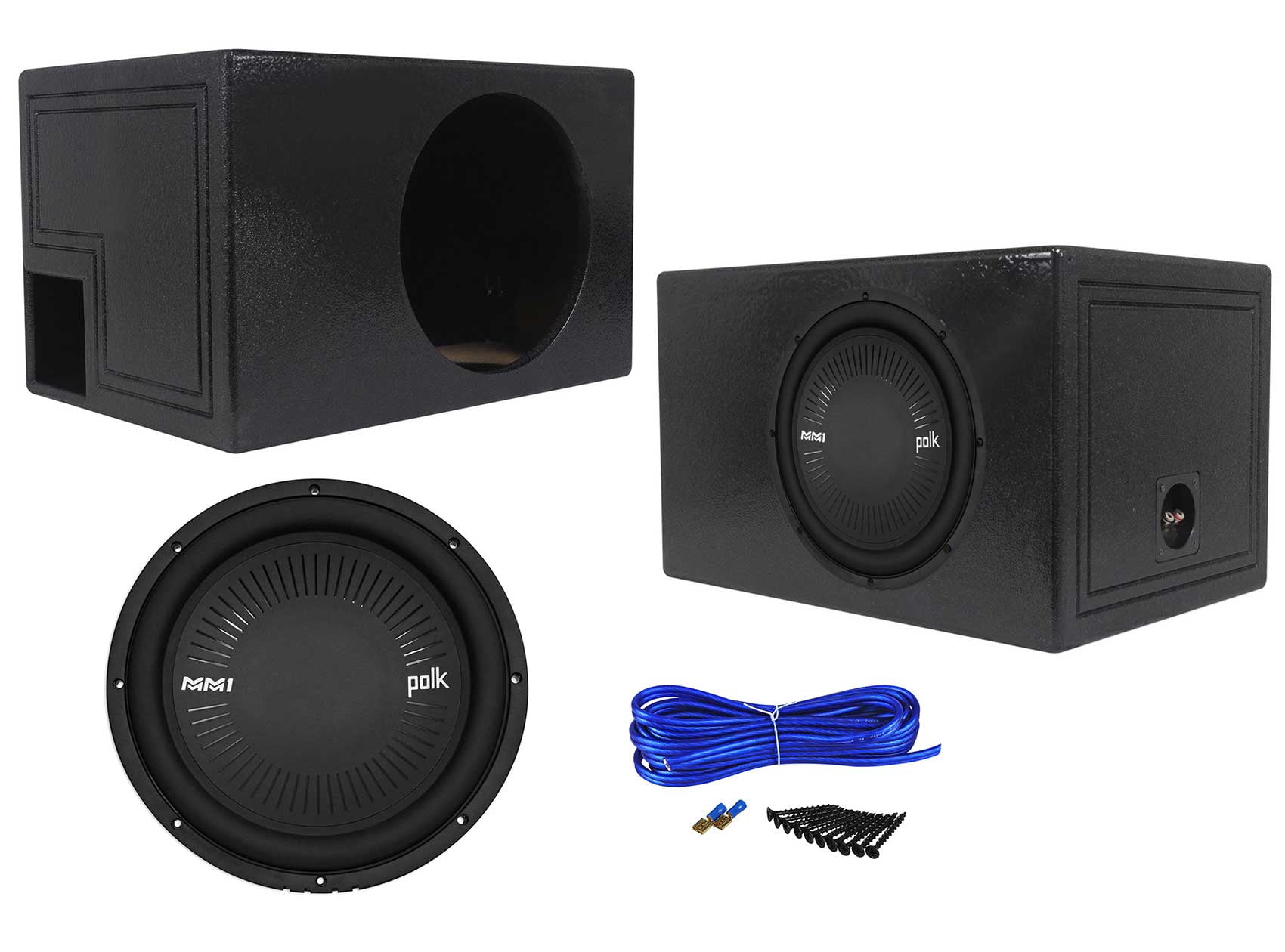 Polk Audio MM 1242 DVC 12” 1260w Car/Marine Subwoofer+Vented Sub Box ...