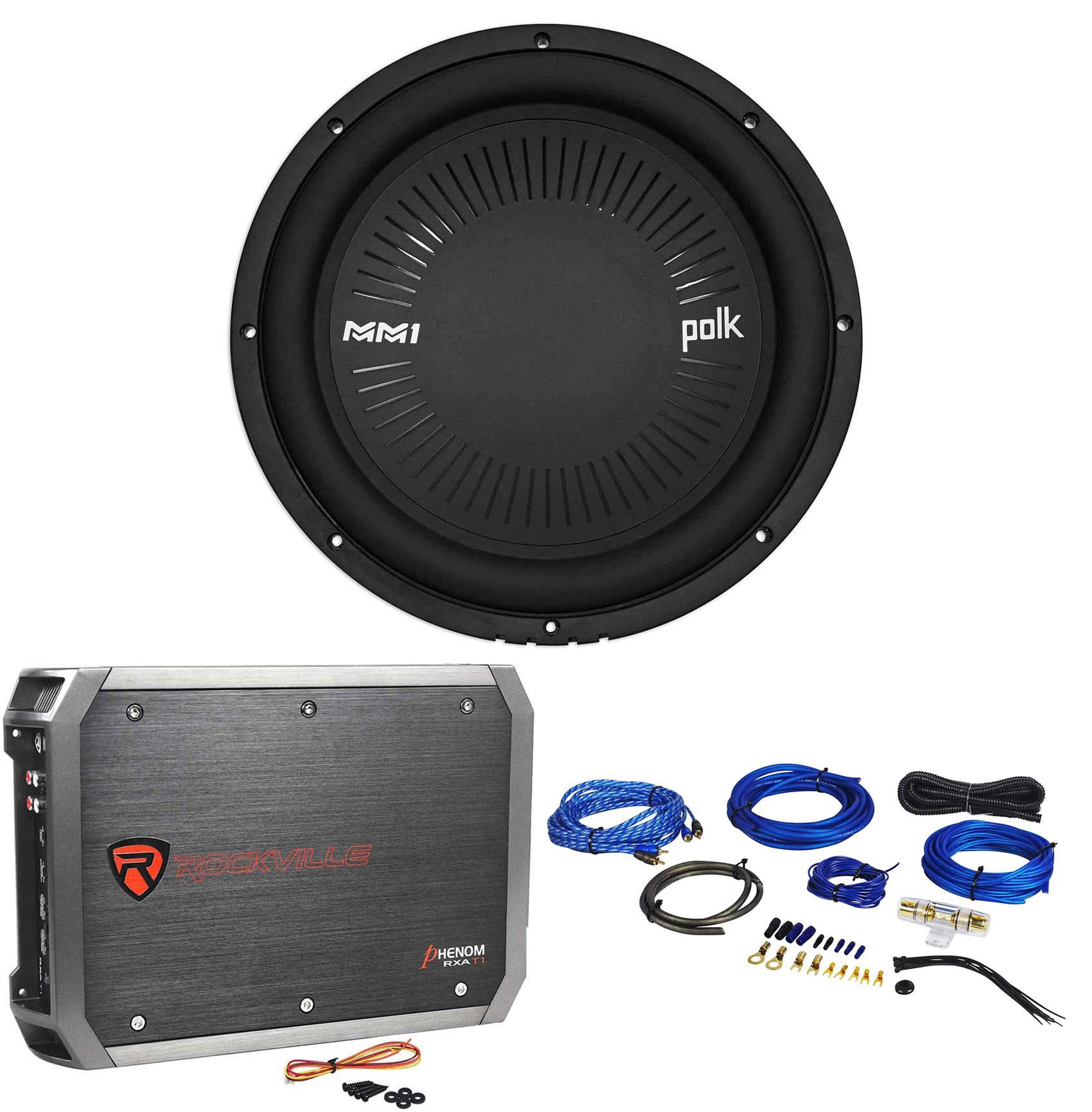 Polk Audio MM 1242 SVC 12” 1260 Watt Car/Marine Subwoofer Sub+Amplifier ...