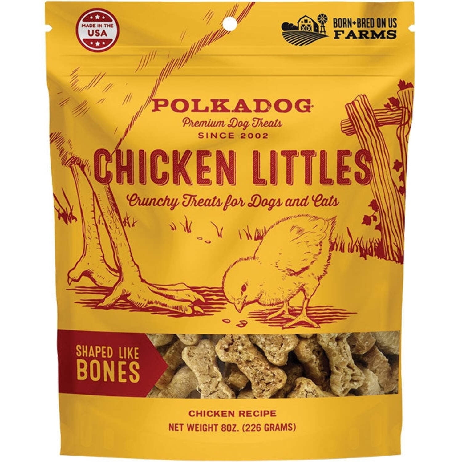 Polka Dog Bakery Dog Chicken Little Bones 8oz. - Walmart.com