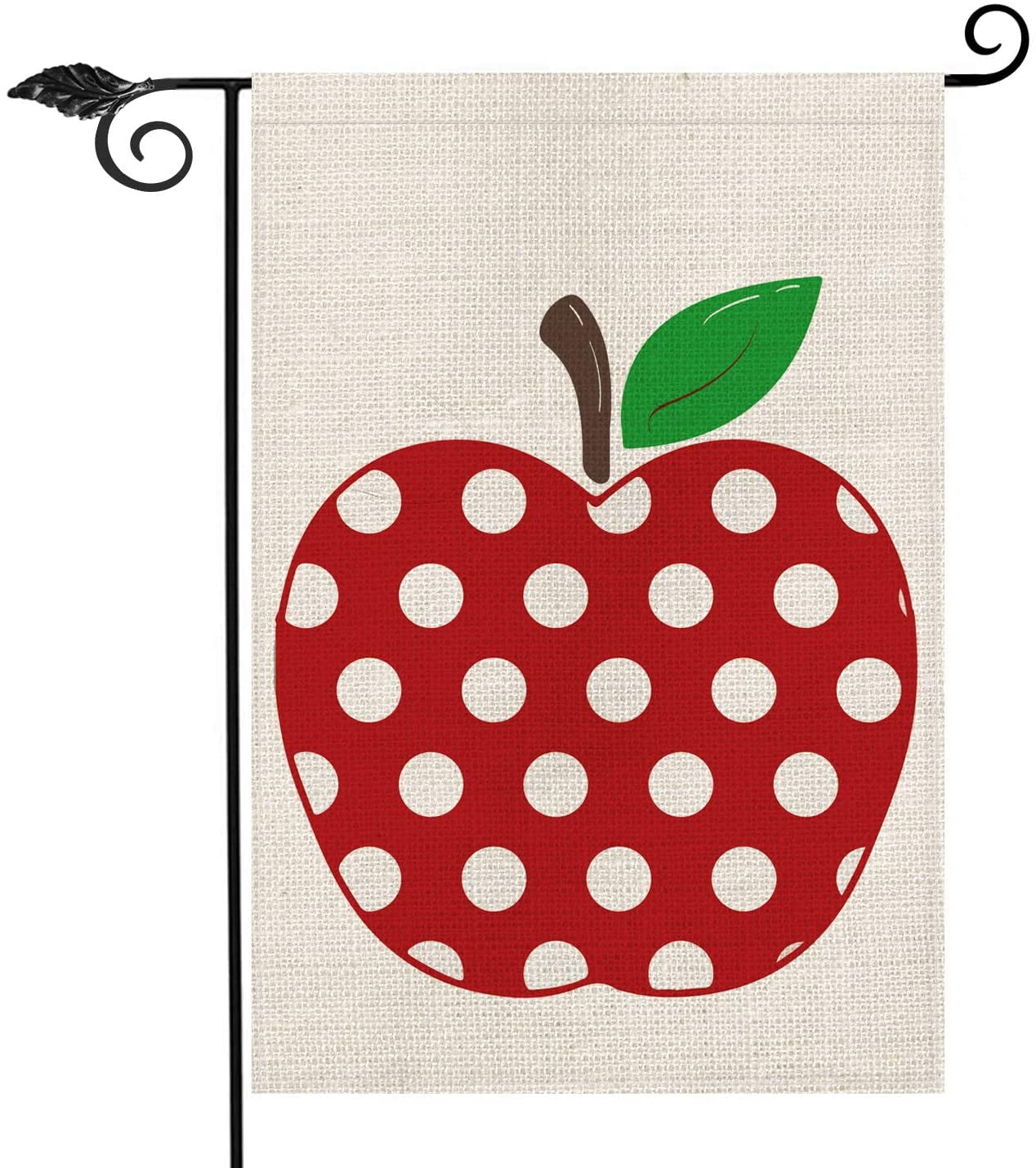 Polka Dot Apple Flag Back To School First Day Of School Teacher ...