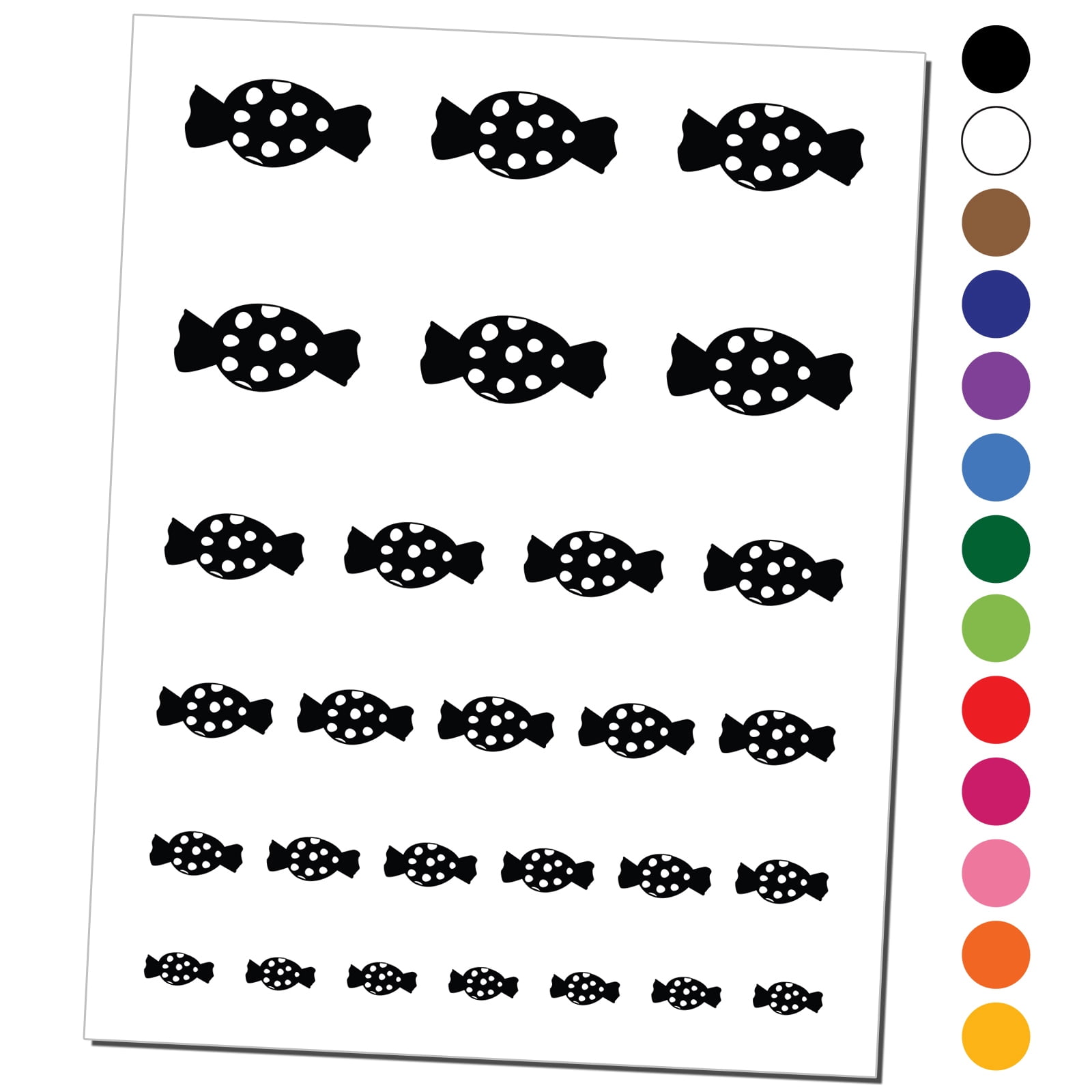 Polka Dot Candy Water Resistant Temporary Tattoo Set Fake Body Art ...