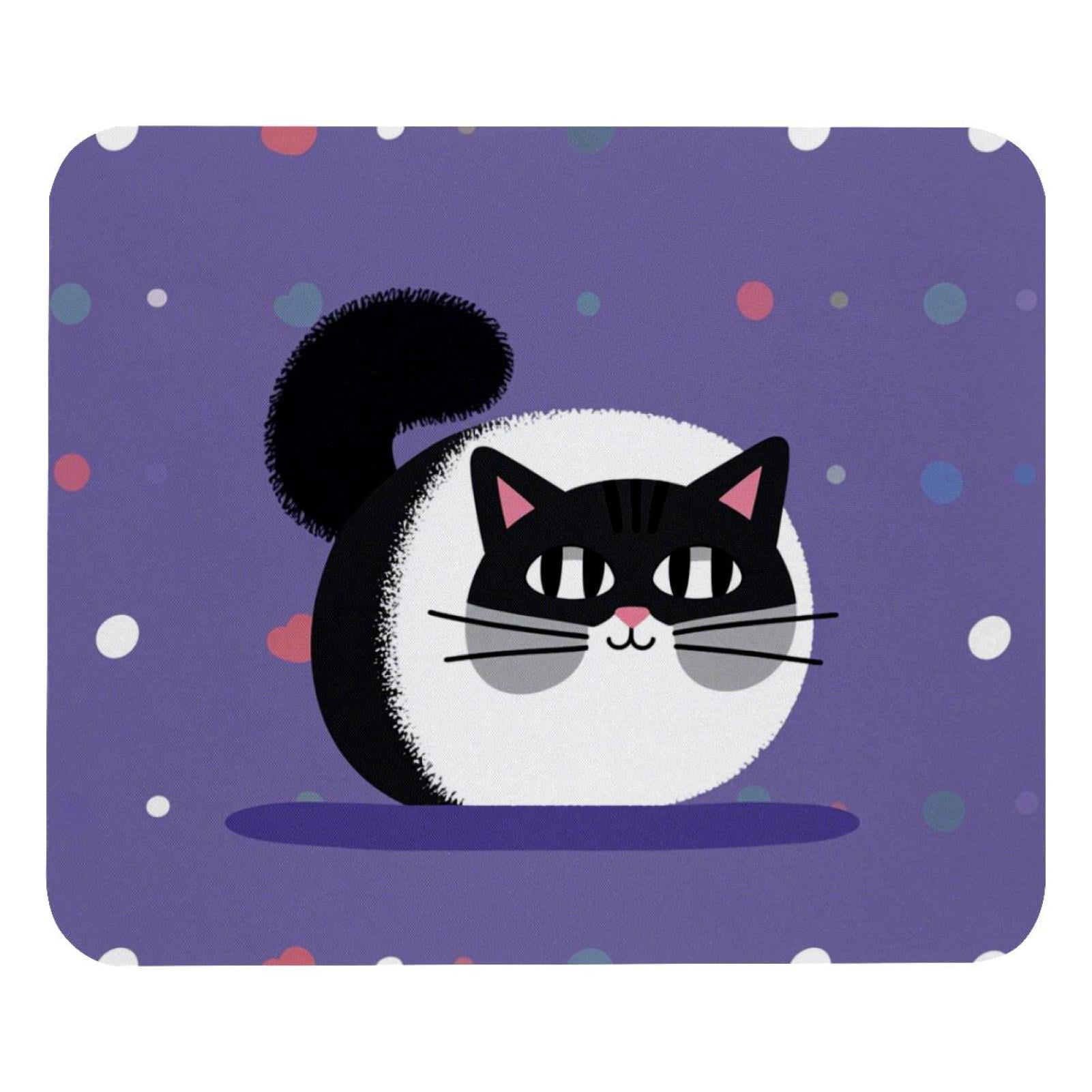 Polka Dot Cartoon Cat Mouse Pad - Smooth Surface, Mousepad Thick ...