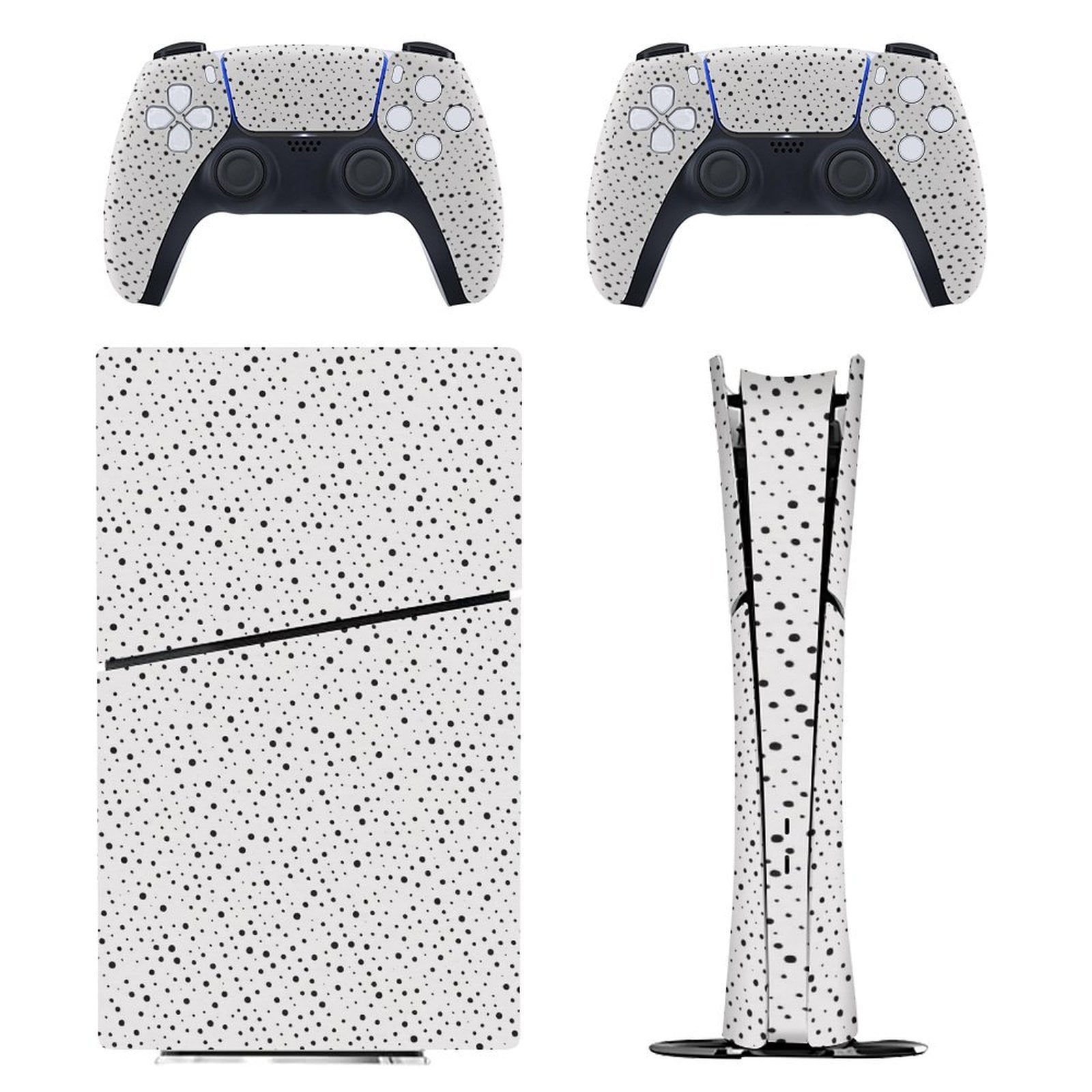 Polka Dot Console Skin Bundle for PS5 Pro Slim Disc & Digital / PS4 – Full Wrap + Dual ...