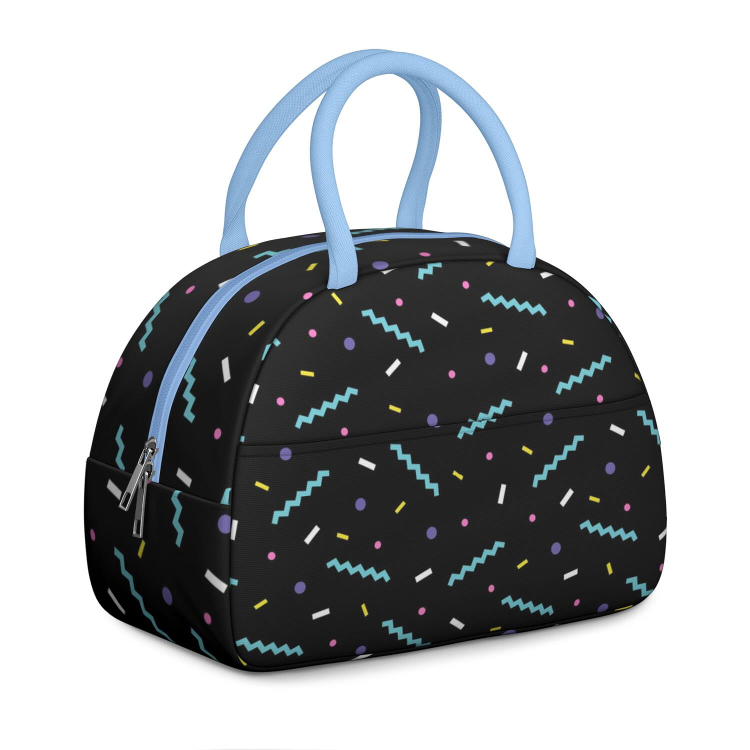 Polka Dot Lunch Bag for Women – Classic Black and White Dot Pattern ...