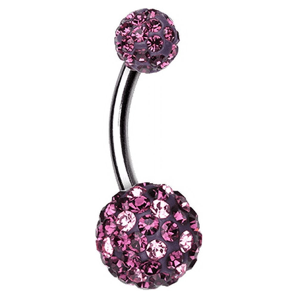 Pink Diamond Belly Button Rings