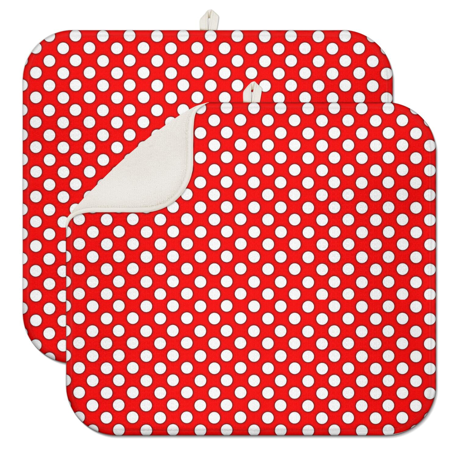 Polka Dot Pattern Dish Drying Mat – Uniform Dot Design, Classic Look ...