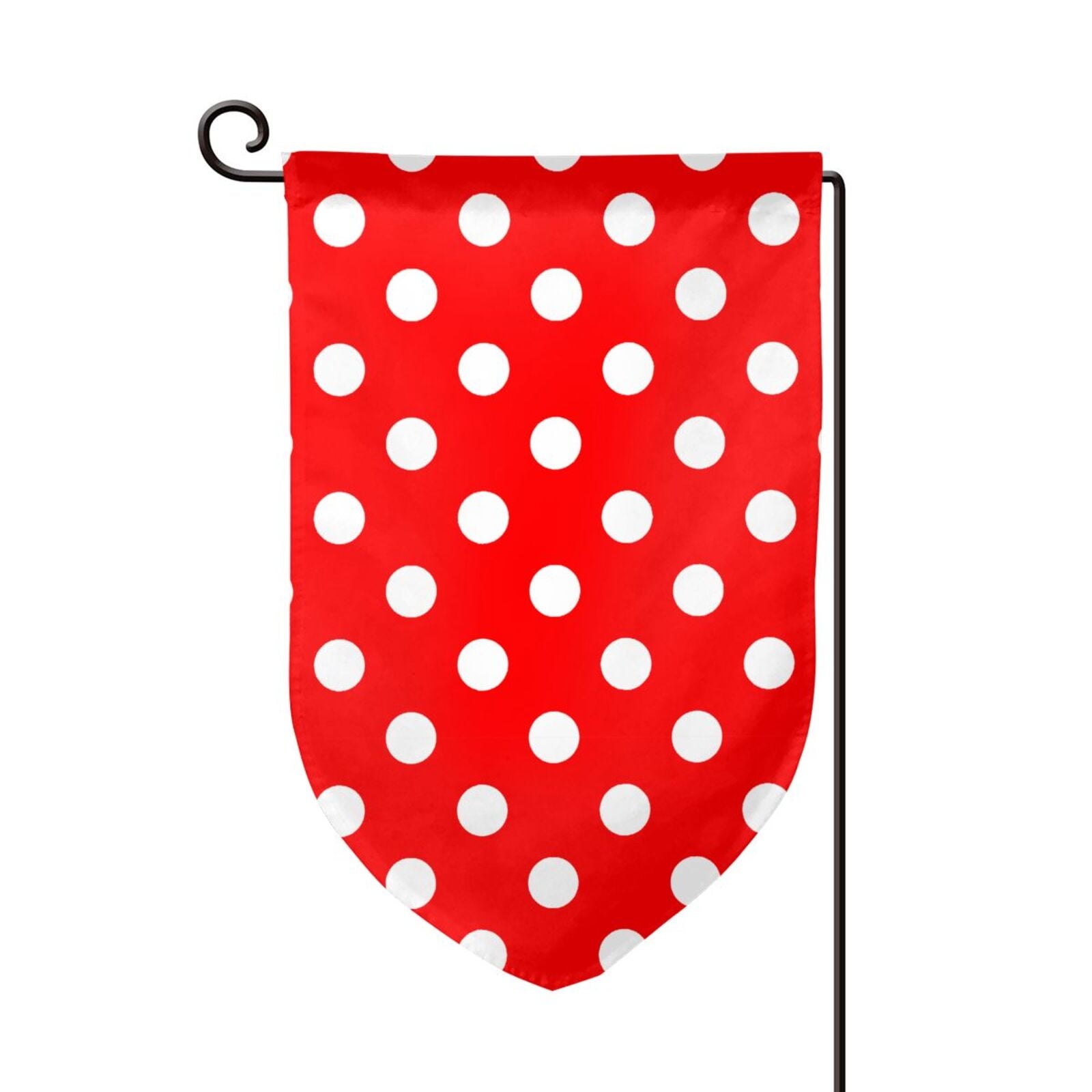Polka Dot Red Garden Flag Vertical Double Sided Yard Outdoor Decoration ...