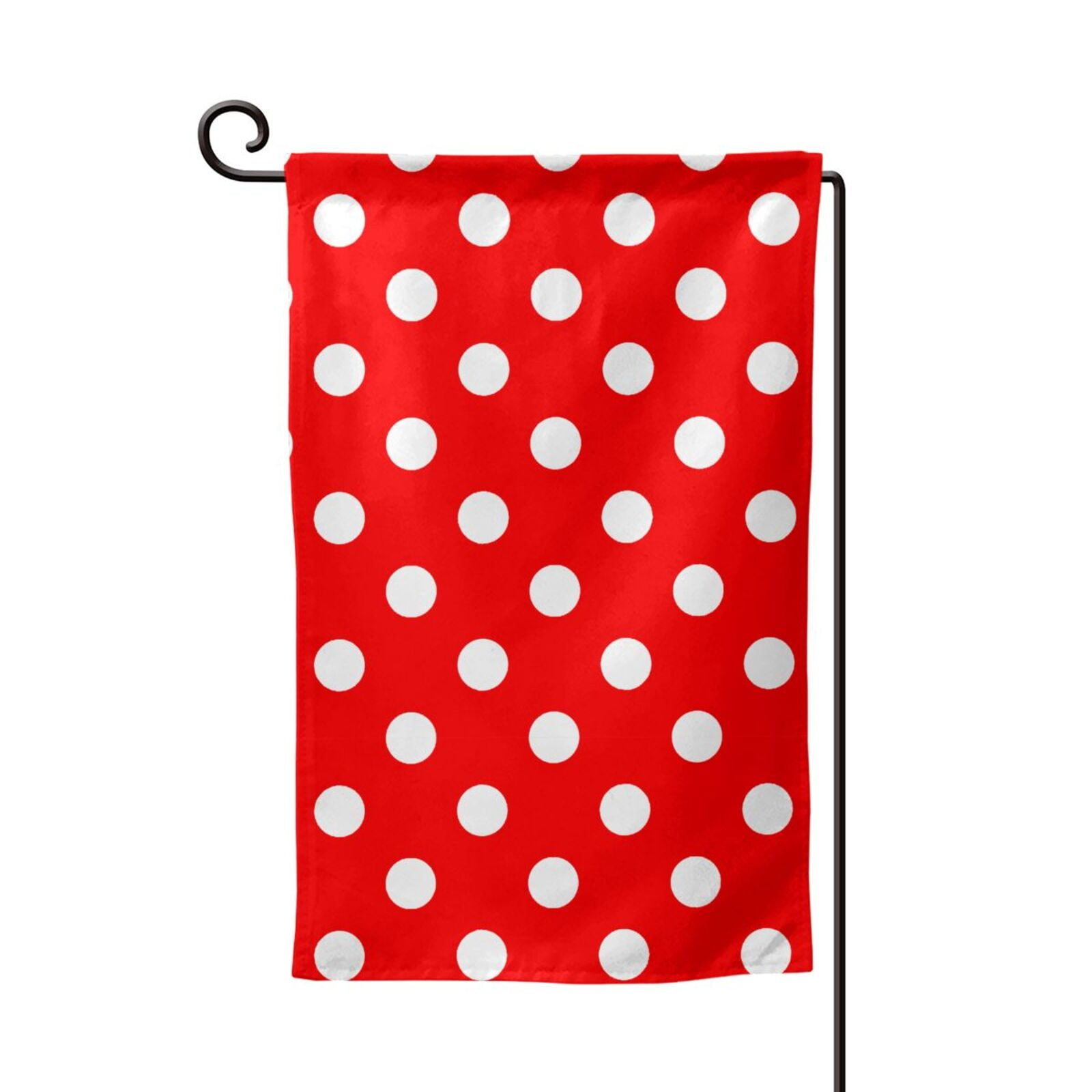 Polka Dot Red Garden Flag Vertical Double Sided Yard Outdoor Decoration ...