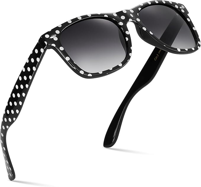 Polka Dot Retro Fashion Sunglasses for Women Trendy Vintage 50s UV ...