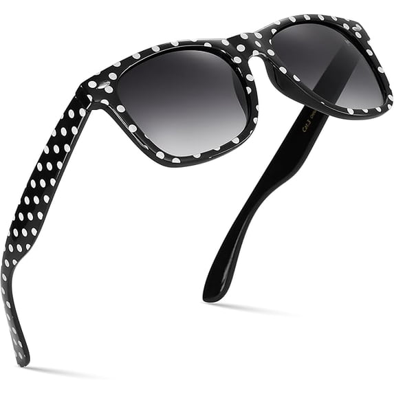 Polka Dot Retro Fashion Sunglasses for Women Trendy Vintage 50s UV ...