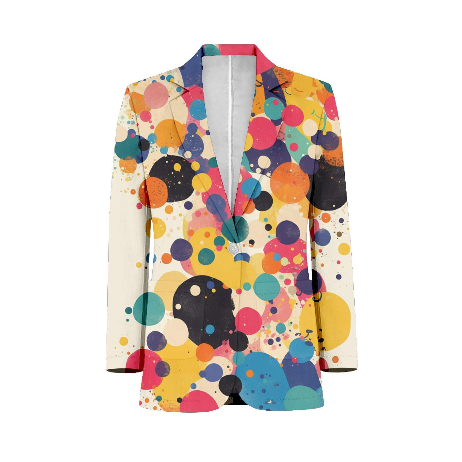 Polka Dot Spotty Circle Spots Customized Men's Suits full man Shawl ...