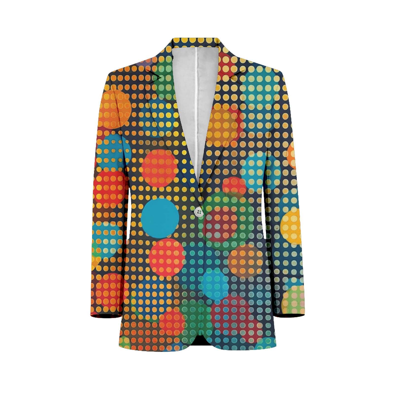 Polka Dot Spotty Circle Spots Customized Men's Suits full man Shawl ...