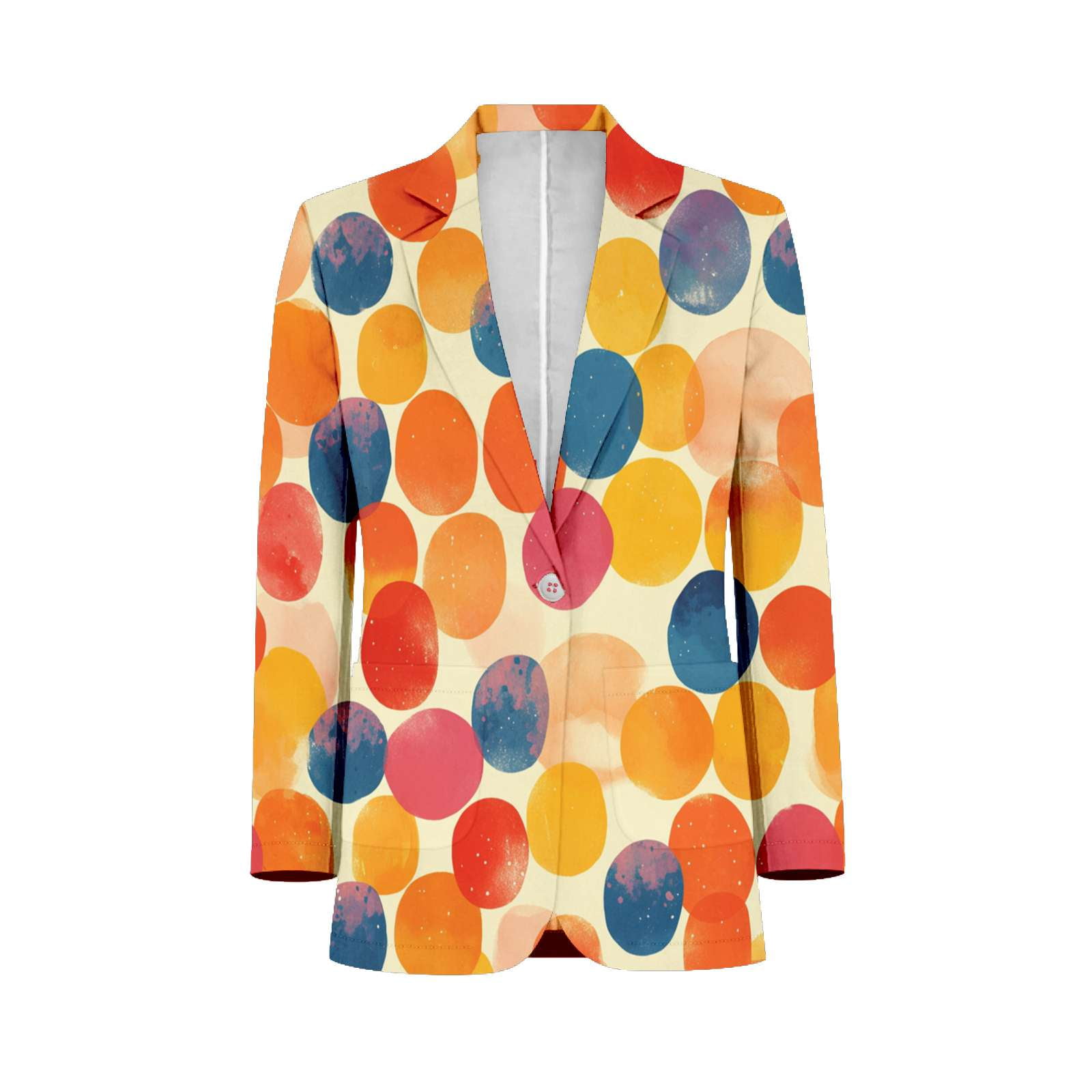Polka Dot Spotty Circle Spots Mens Suits Shawl Collar Slim Fit Suit ...